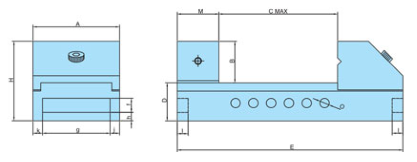 Ê tô máy mài Vertex VMV - AZCOM