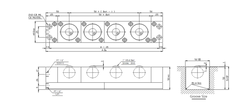 Thanh nâng khuôn khí ABL-50D - AZCOM